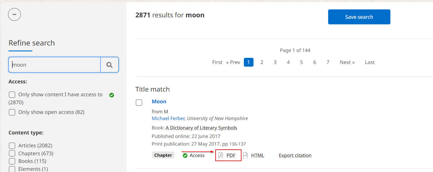 How do I open or download a PDF? – Cambridge Core